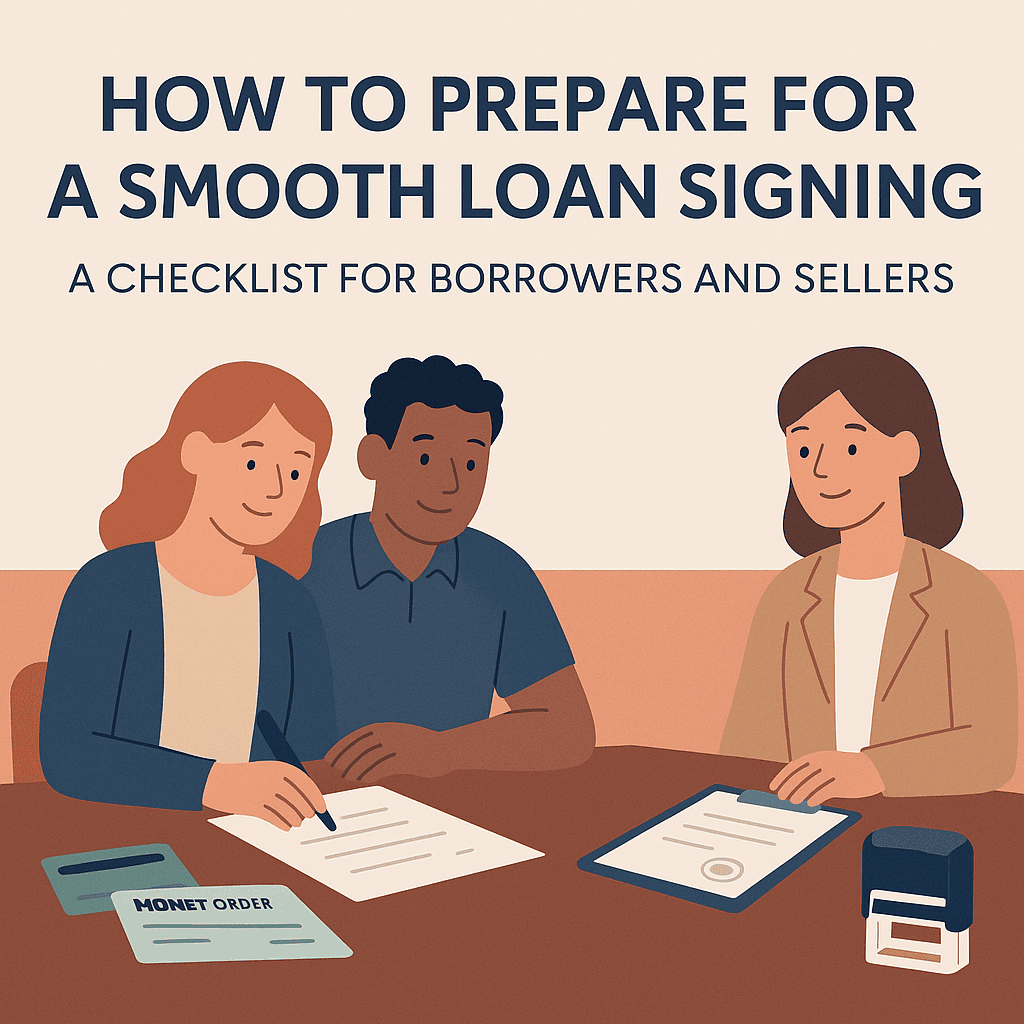 How to Prepare for a Smooth Loan Signing | Borrower & Seller Checklist ...
